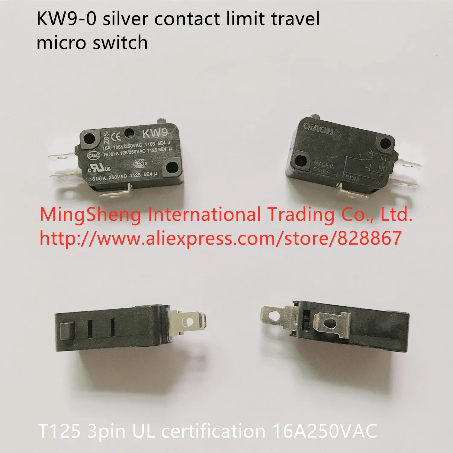 Original new 100% KW9 0 silver contact limit travel micro switch T125 ...