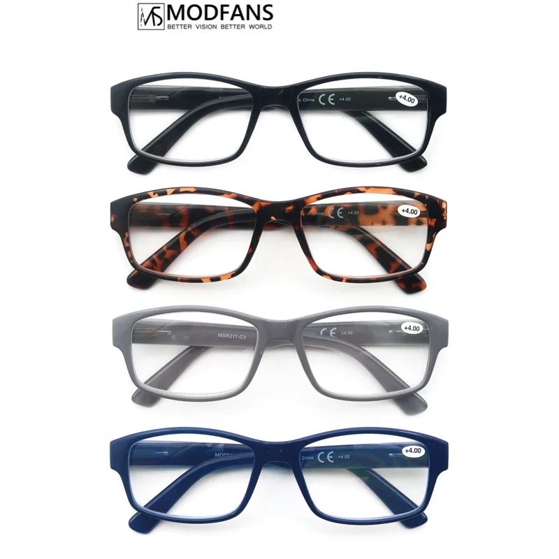 Rectangle Oversize Reading Glasses Men Large Square Plastic Frame Sping ...