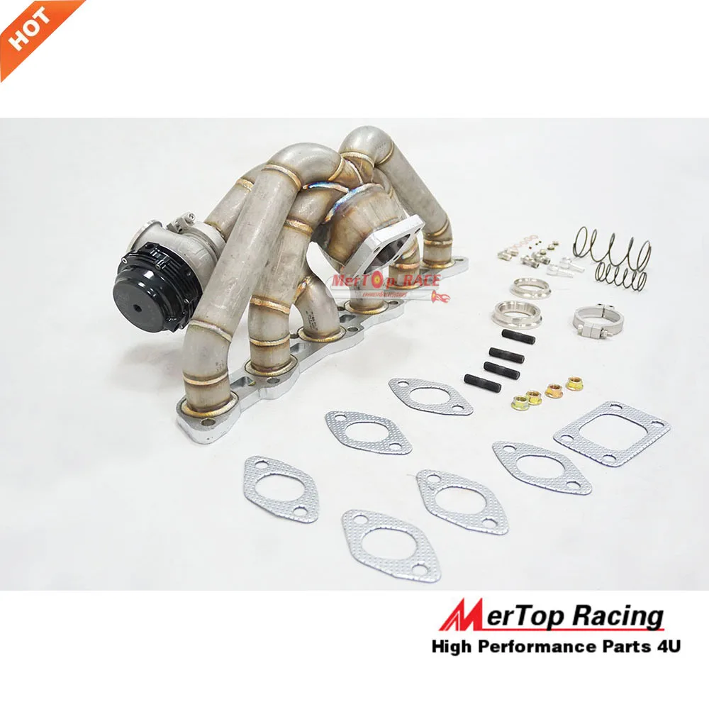 MTP RACING 3mm thick 38mm steam pipe T3 Flange Top Mount Manifold V ...