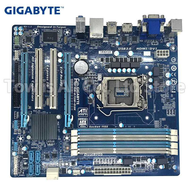 새로운 GA B75M D3H 메인 보드 LGA 1155 DDR3 RAM 32G B75 B75M D3H 메인 보드 B75M D3H DVI VGA HDMI USB3 사용|마더 ...