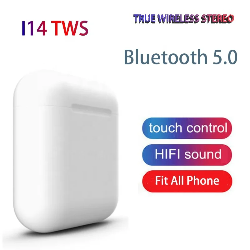Auriculares TWS i14, inalámbricos por Bluetooth 5,0, Auriculares ...