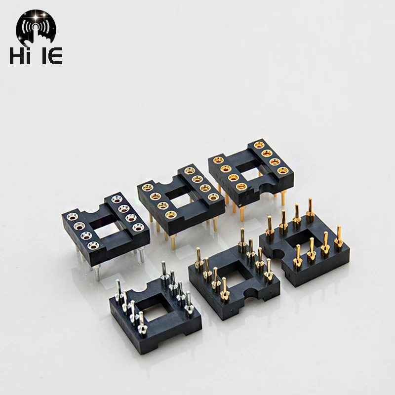5pcs-8P-Audio-Op-Amp-Gold-Plated-IC-Sockets-Adaptor-DIP8-8Pins ...