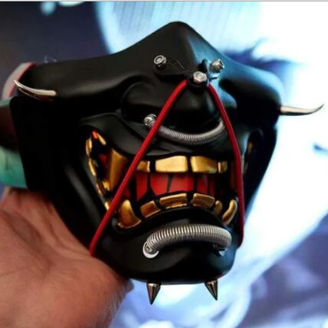 Halloween Tsushima Samurai Kabuki Resin Cosplay Mask - AllCosplay.com