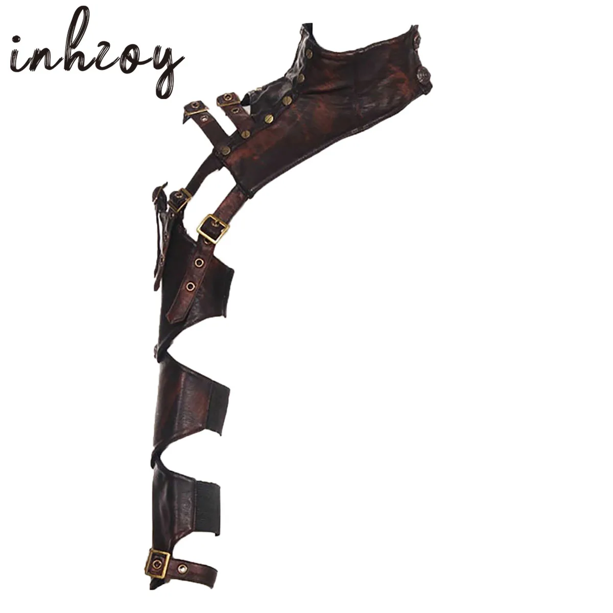 Volwassen-Steampunk-Retro-Lederen-Arm-Schede-Armor-Kostuum-Een-Schouder ...