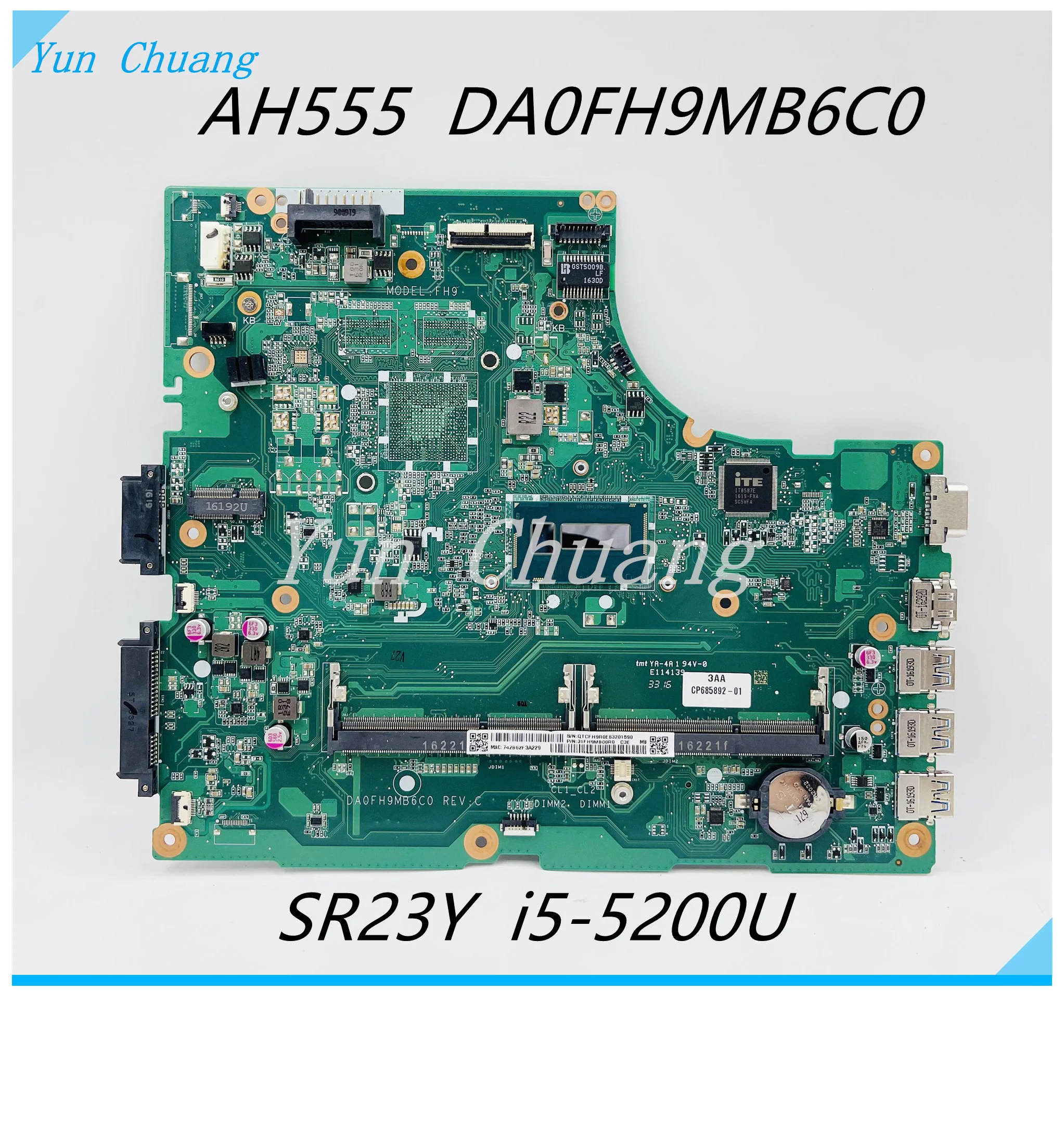 DA0FH9MB6C0-Motherboard-For-Fujitsu-Lifebook-AH555-Laptop-Motherboard ...