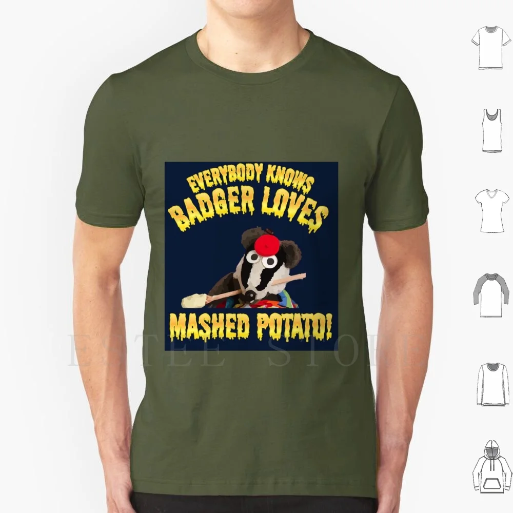 Bodger And Badger T Shirt Print Cotton Badger Bodger Childhood Memories ...