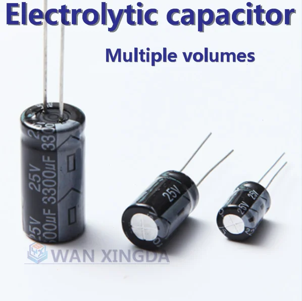 20pcs 10v 16v 25v 35v 50v 63v 100v 400v 450v Aluminum Electrolytic Capacitor 47uf 100uf 220uf ...