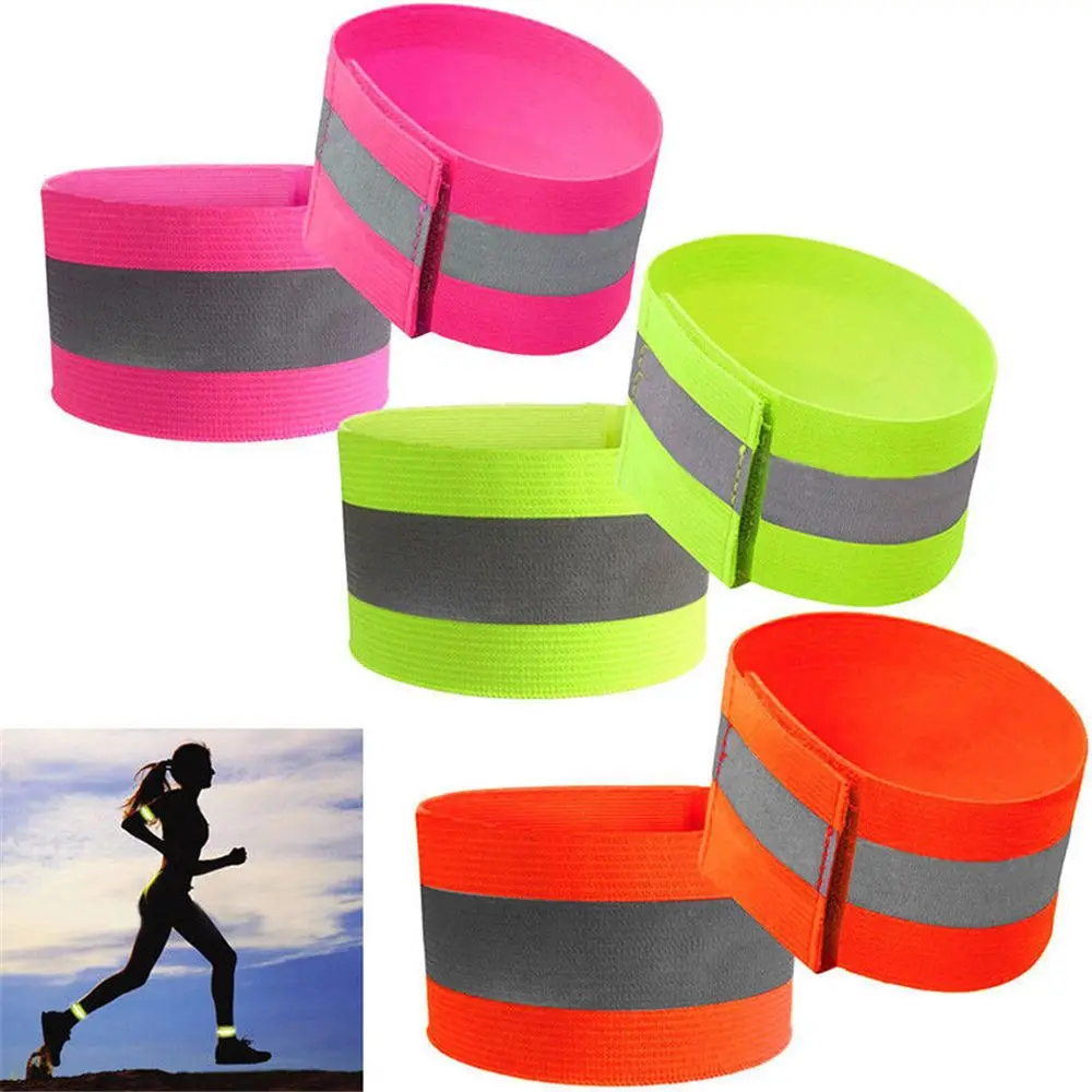Reflective-Bands-Elasticated-Armband-Wristband-Ankle-Leg-Straps-Safety ...