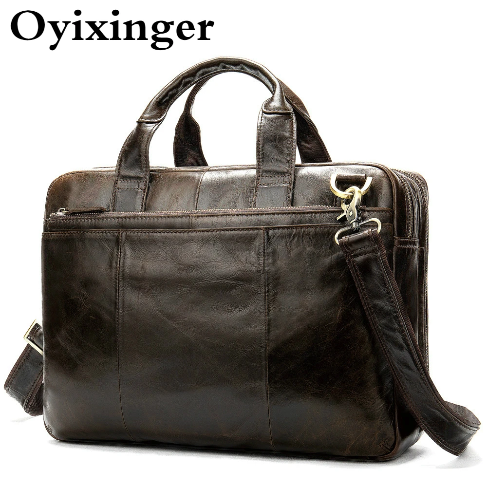 Luxury-Genuine-Leather-Men-Laptop-Briefcase-Man-Shoulder-Bag-For-A4 ...