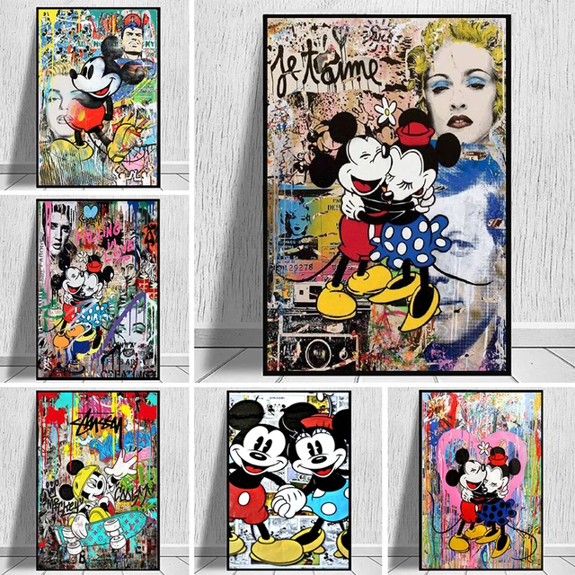 Graffiti Mickey Mouse And Minnie