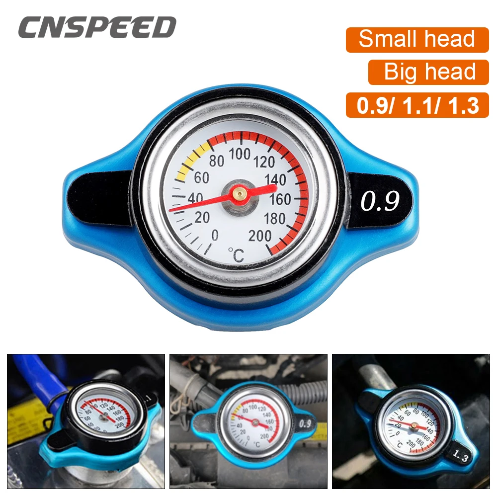 Thermost Radiator Cap Tank Cover Water Temperature Gauge 0.9bar 1.1bar ...