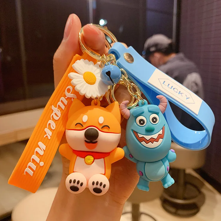 6pcs/Lot Disney Monsters Inc University Key Chains Mike Wazowski ...