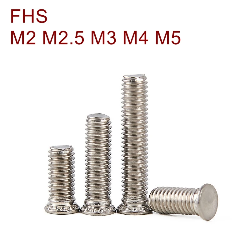 M2 M2.5 M3 M4 M5 FHS 스테인레스 스틸 프레스 리벳 팅 스크류, 압력 리벳 스크류 SUS304 플러시 헤드 스터드 ...