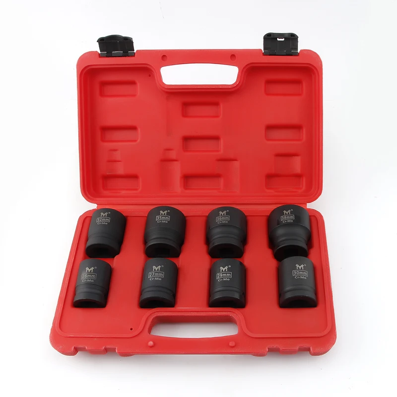 3-4-Inch-8pcs-Heavy-Duty-Socket-Wrench-Wind-Gun-Sleeve-Head-19mm-Square ...