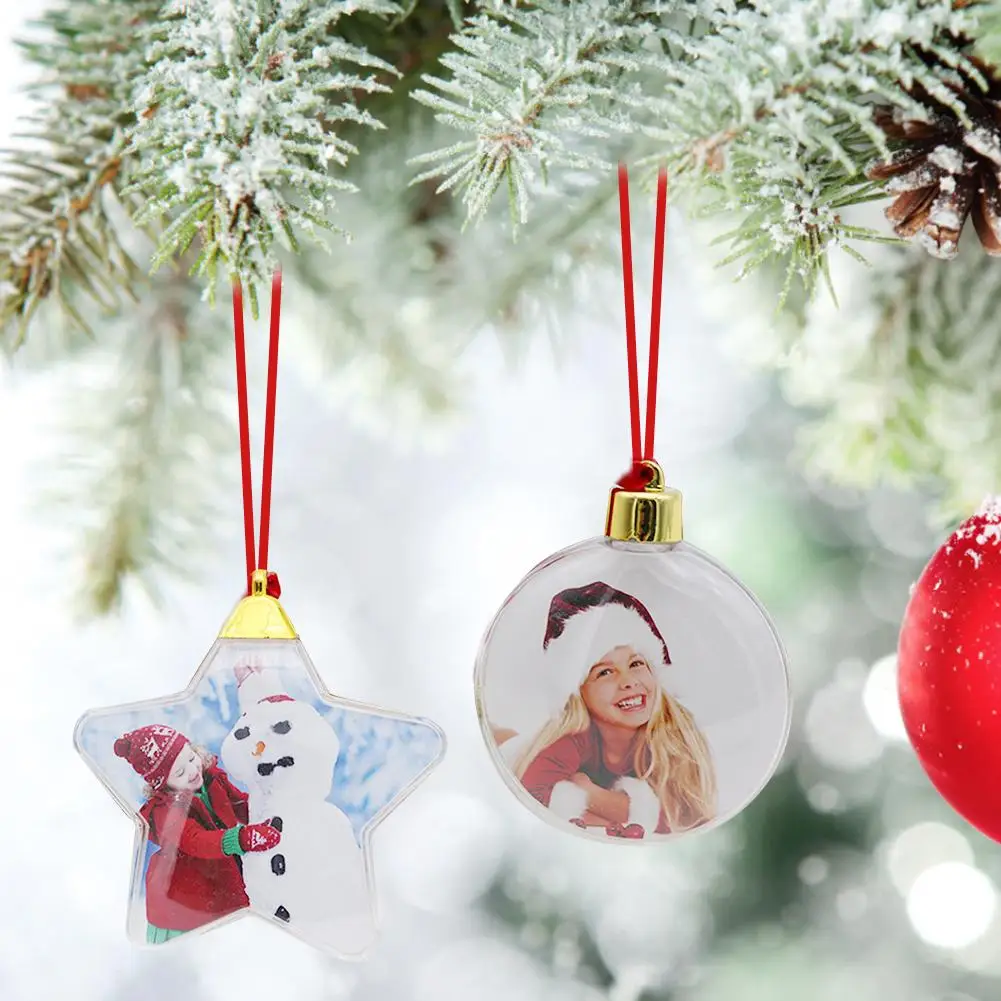 Christmas Transparent Plastic Photo Five-star Ball Christmas ...