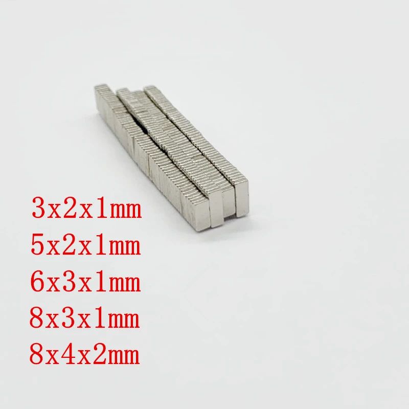 Small Square Magnets 3x2x1 6x3x1 8x3x1 8x4x2 N35 Strong NdFeB Rare ...