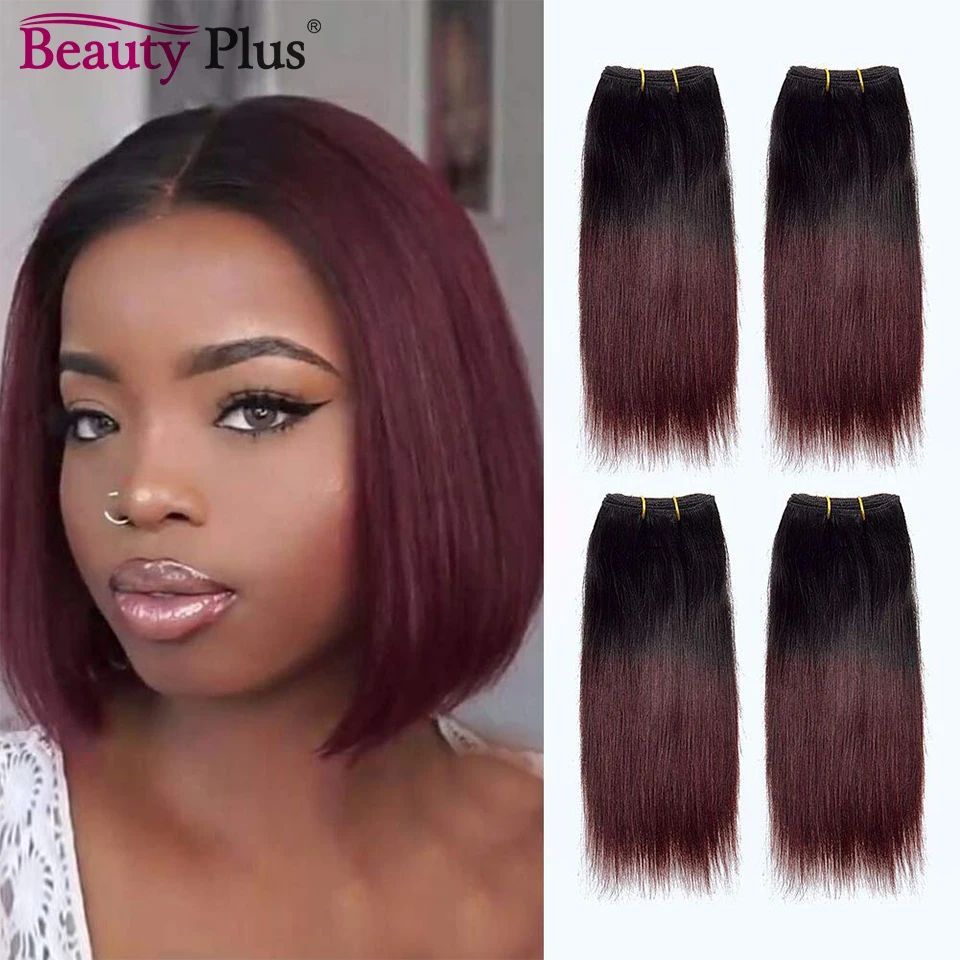 Red Ombre Bob Weave