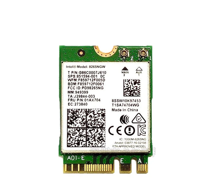 Intel Dual Band Wireless AC 8265 8265NGW NGFF 867Mbps WiFi For ...