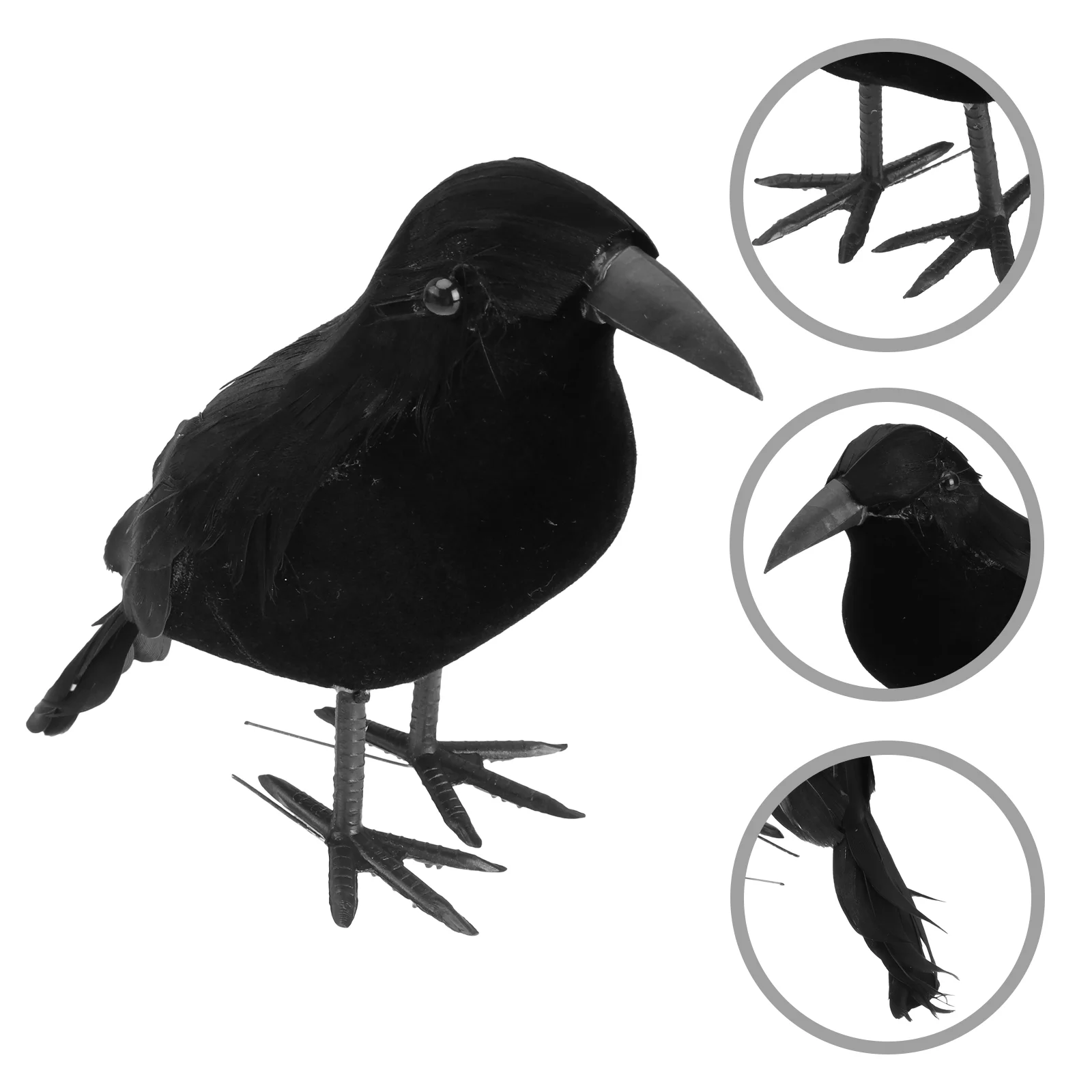 4pcs Simulation Crow Ornaments Crow Prop (Random Style)|Figurines ...