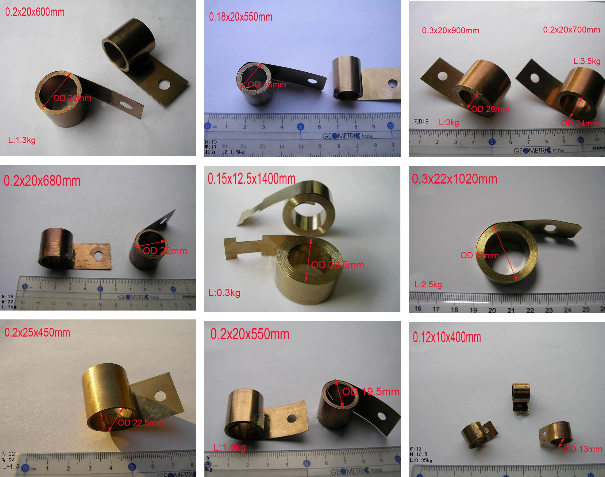 Stainless Steel Constant Force Clockwork Spring Width 10/20/25mm ...