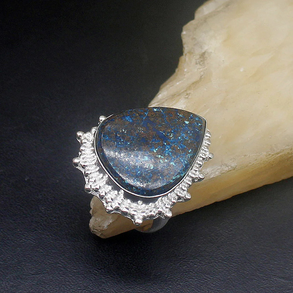 Hermosa-Jewelry-Solitaire-Natural-Unique-Sea-Sediment-Silver-Color ...