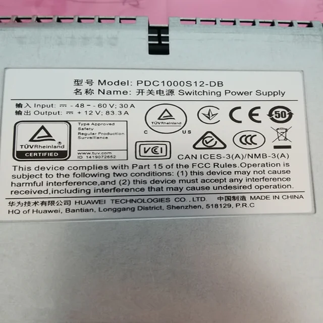 Original PSU For Huawei DC 1000W Switching Power Supply PDC1000S12-DB ...
