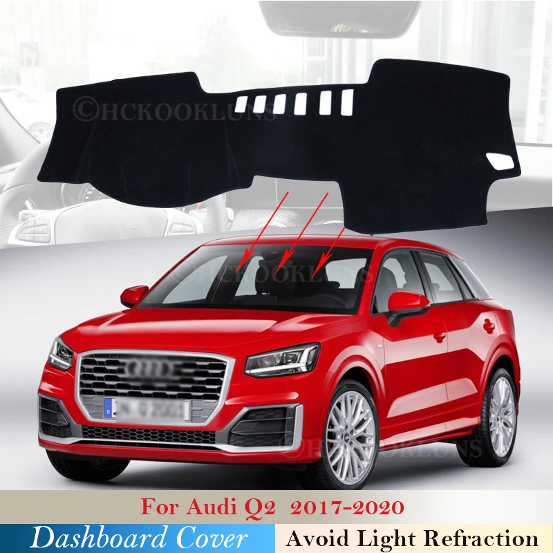 Capa protetora para painel de audi q2, 2017, 2018, 2019, 2020 ...