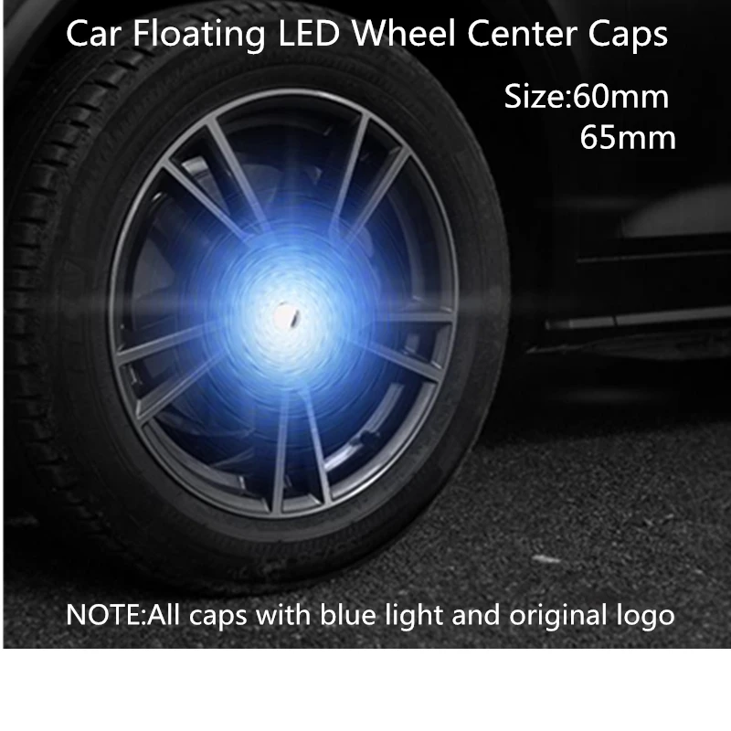 For LEXUS 62mm Hub Light Car Floating Illumination Energy Wheel Caps ...
