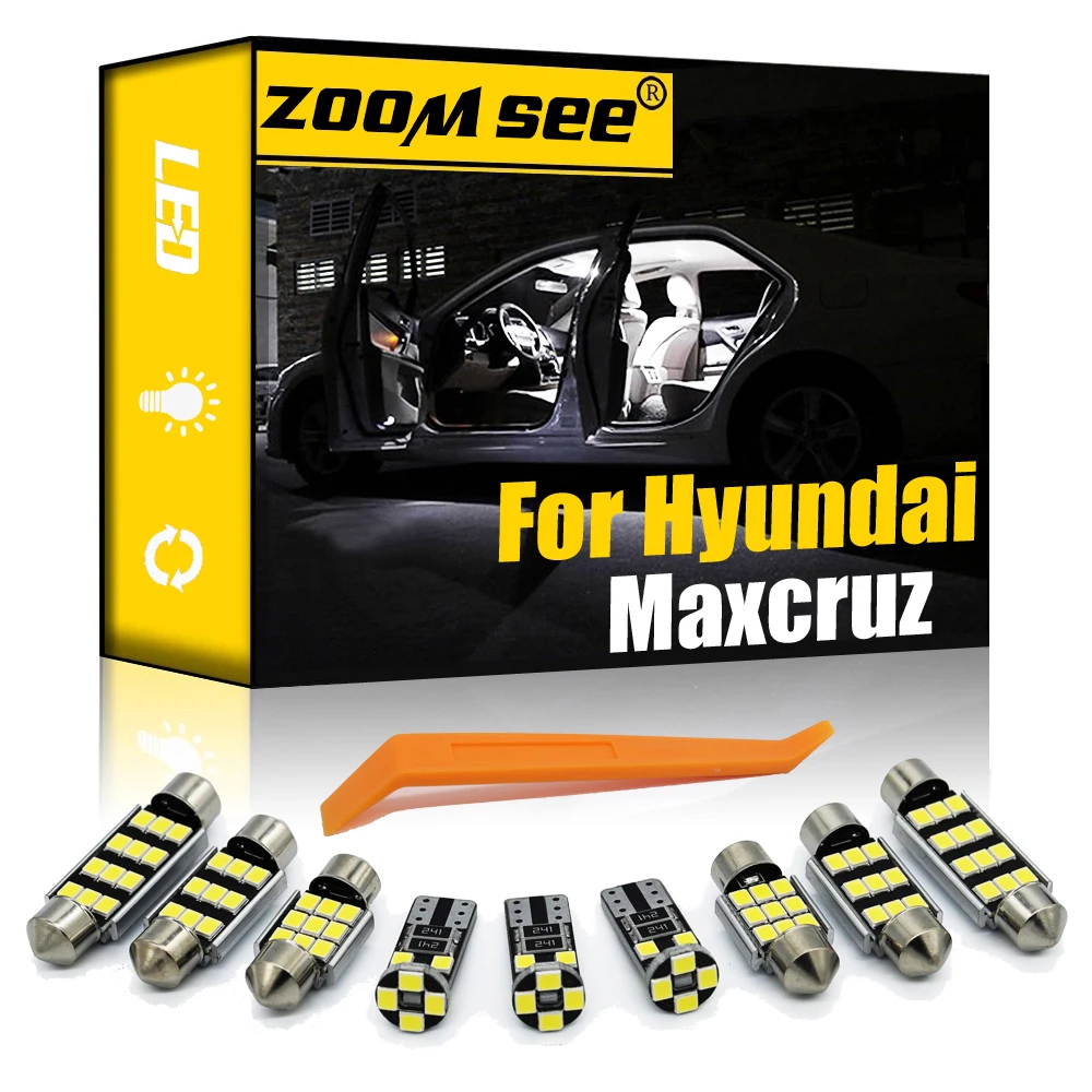 12pcs Led Interior Light Lamp Kit For Hyundai Maxcruz Grand Santafe Xl 2013 2014 2015 2016 2017 ...