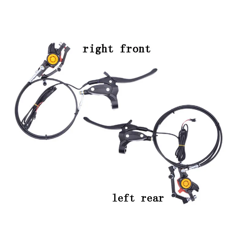 전기 자전거 유압 디스크 브레이크 오일 디스크 브레이크 합금 브레이크 부품 14 인치 전기 자전거에 적합 자전거 액세서리자전거 브레이커 Aliexpress