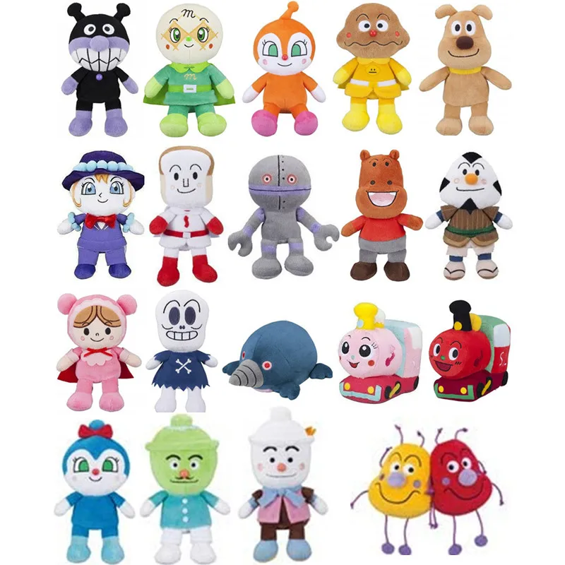 귀여운 애니메이션 Anpanman Baikinman Melonpanna Dokin Chan Kokin Chan 봉제 인형 ...