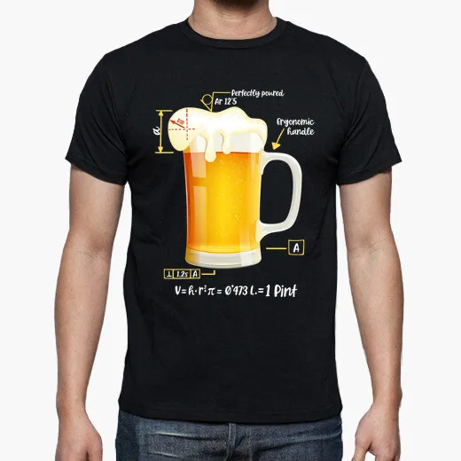 Funny Beer Technology Mathematics T Shirt. Summer Cotton O Neck Short ...