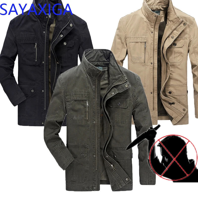 Ropa anticorte para hombre, chaqueta Bomber de policía a prueba de ...