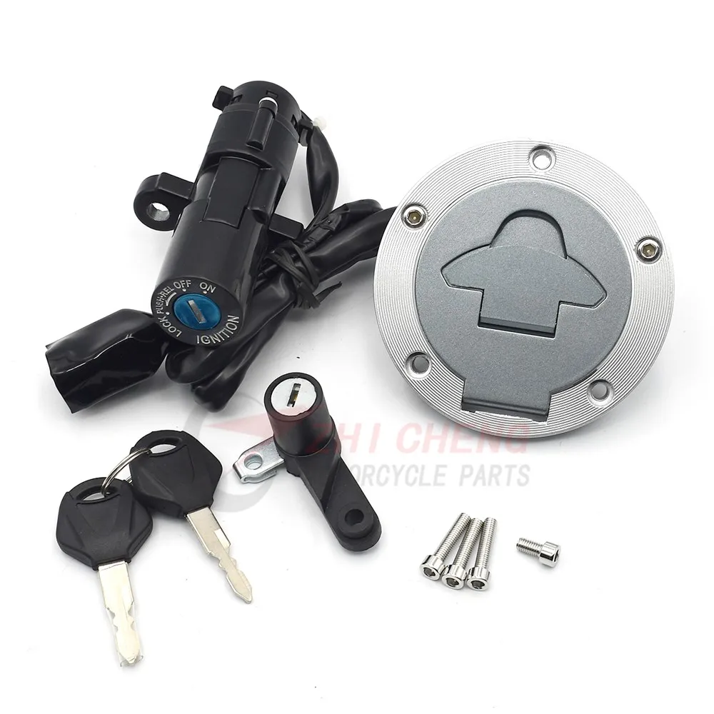 Motorcycle Ignition Switch Fuel Tank Gas Cap Seat Lock Key Set For ...