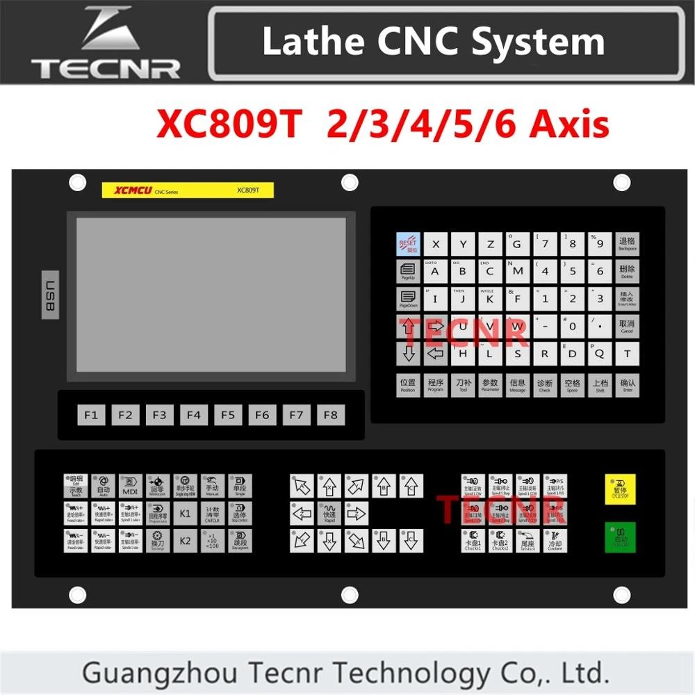 Xc809t 2/3/4/5/6 Axis Multi Functional Lathe Cnc System Controller Support G-code Atc Digital ...