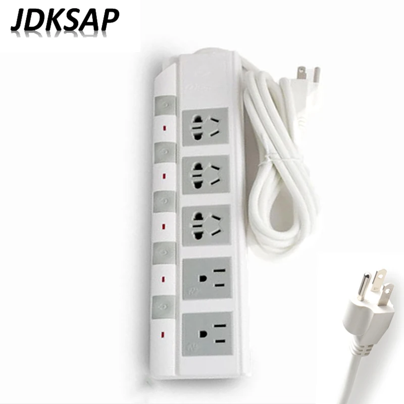 Us-Plug-5-Socket-10A-Electronic-Extension-Socket-Switchboard-Surge ...