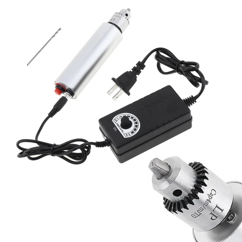 Mini Dc 3v-24v Electric Hand Drill 385 Motor Rotary Tool With Jto Chuck ...