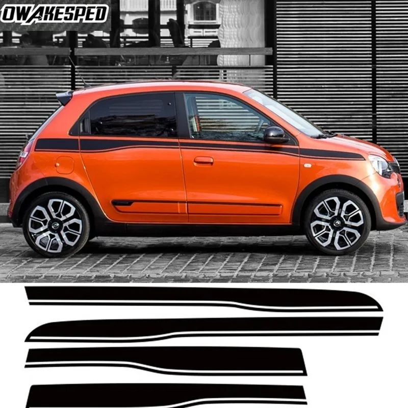 Racing Sport Strepen Auto Taille Lijnen Sticker Voor Renault Twingo 3 5 ...