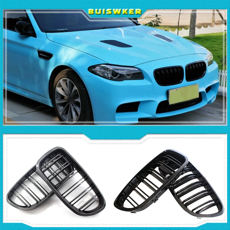 1-Pair-5-Series-F10-front-grill-Glossy-Black-Front-F10-Grille-For-BMW ...