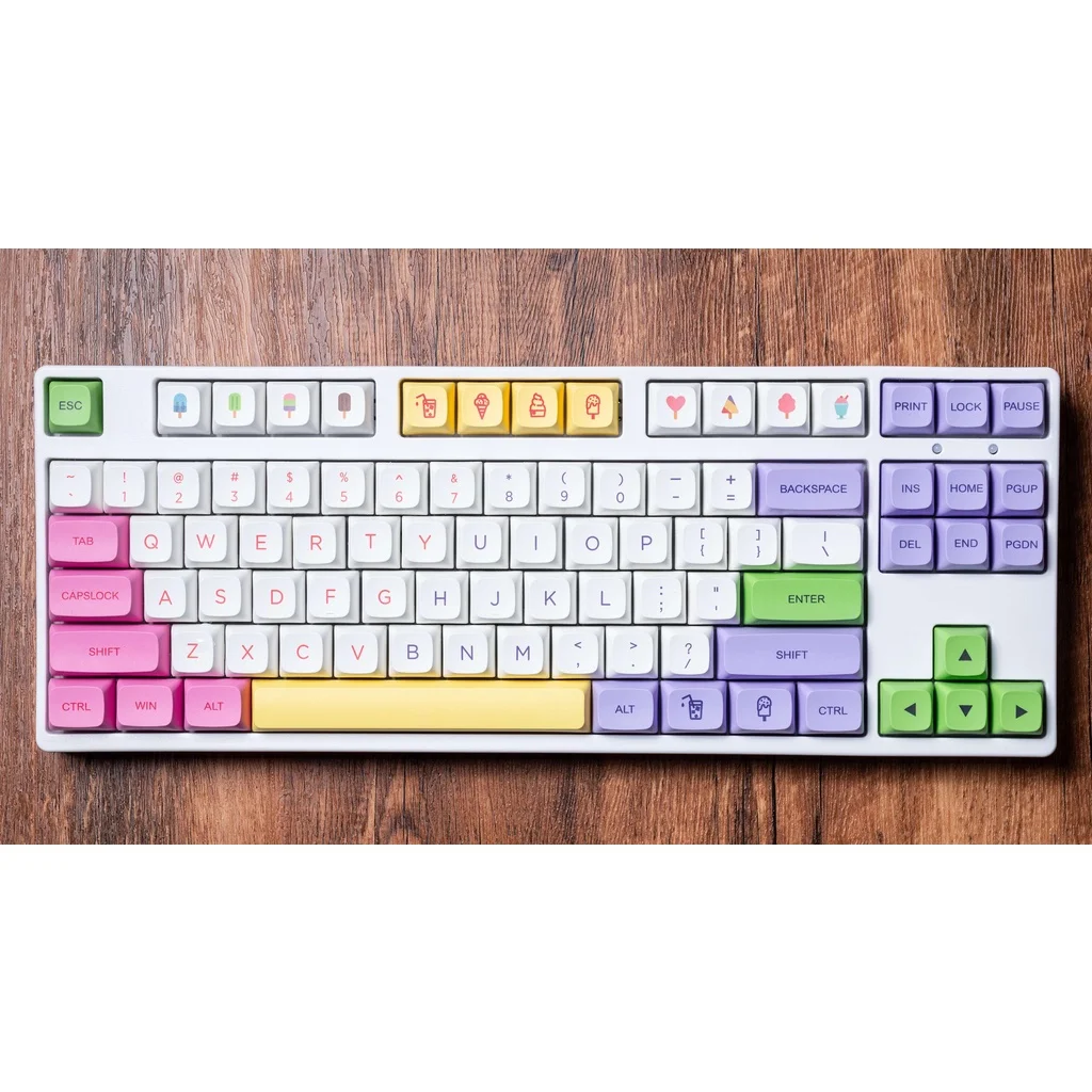 Ice Cream Keycaps, 139-key Sublimation Pbt Xda Keycap For Cherry Mx ...