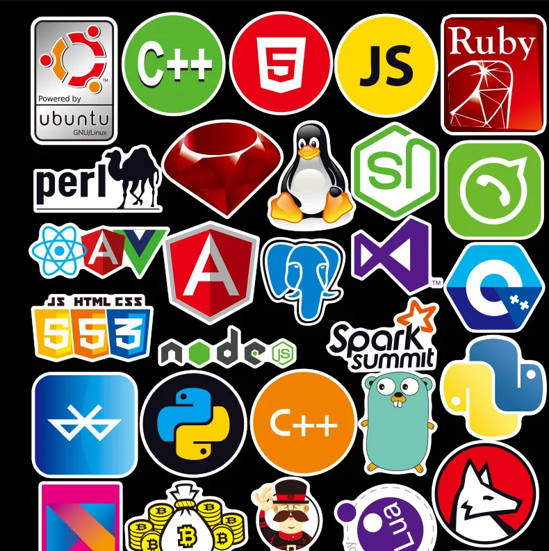 50 шт. языковая наклейка для программирования s интернет html ...