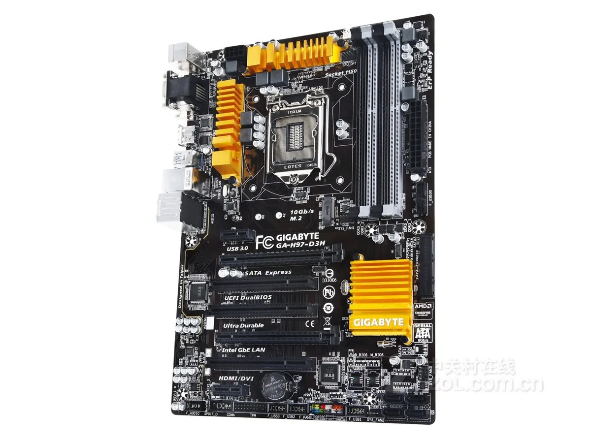 Used Gigabyte GA-H97-D3H Motherboard For Intel H97 DDR3 USB3.0 32GB H97 ...