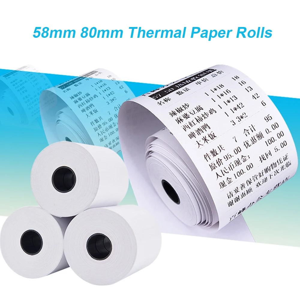 Thermal Receipt Paper Rolls 58mm 80mm Width for Mini Thermal Printer ...