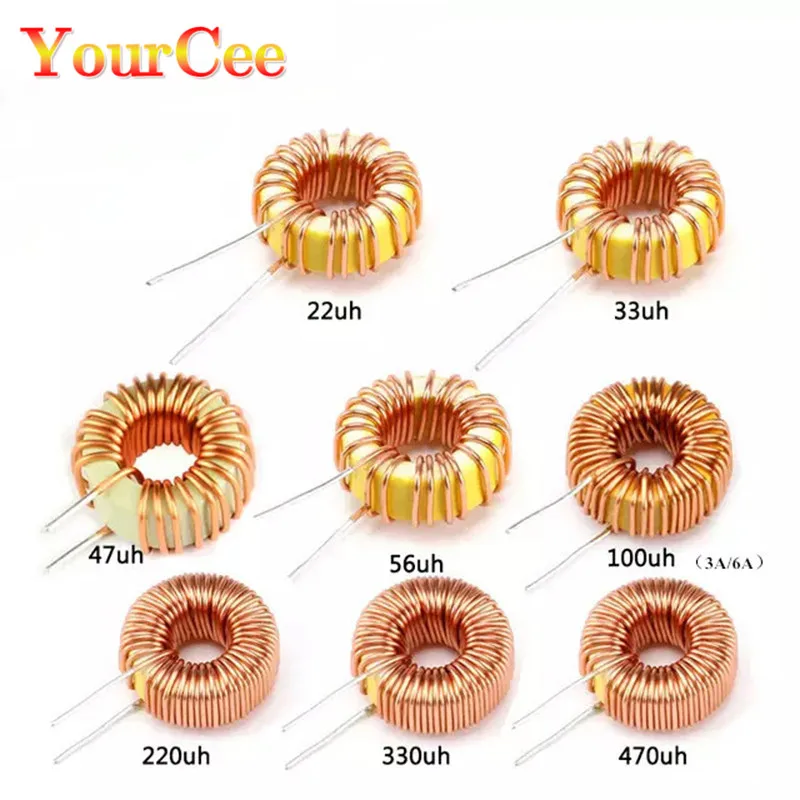 5pcs Toroid Core Inductor 3A 6A 10AWinding Magnetic Inductance 22uH ...