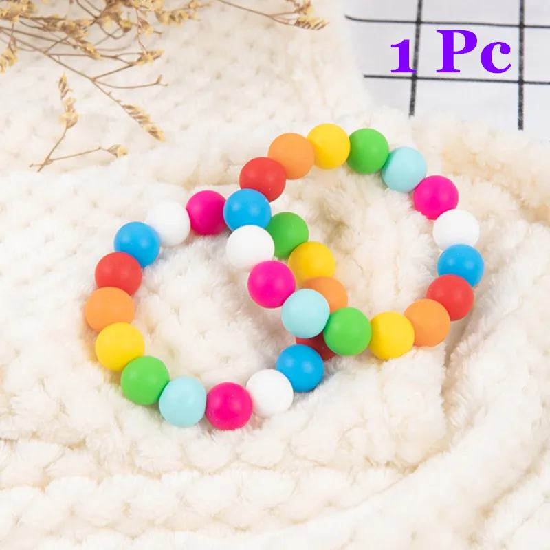 BPA Free Silicone Beads Baby Teether Bracelet Sensory Teething Bracelet ...