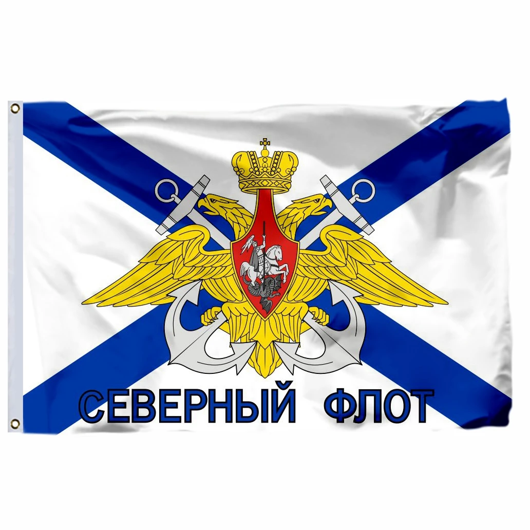 Russian-Northern-Fleet-Flag-90x150cm-3x5ft-100D-Polyester-Russia-Naval ...