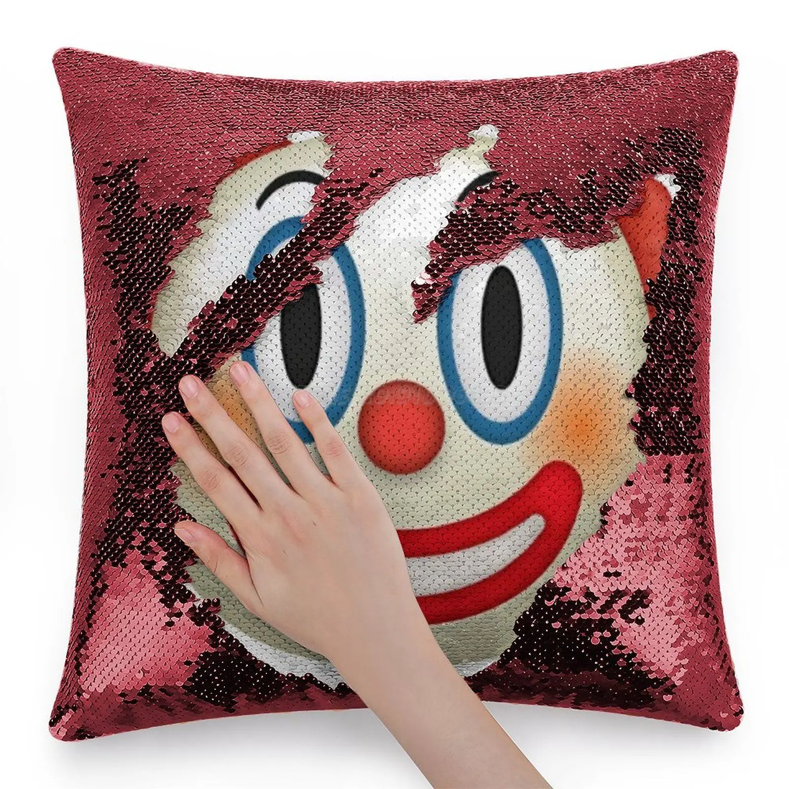 Clown Sequin Pillowcase Glitter Pillow Case For Sofa