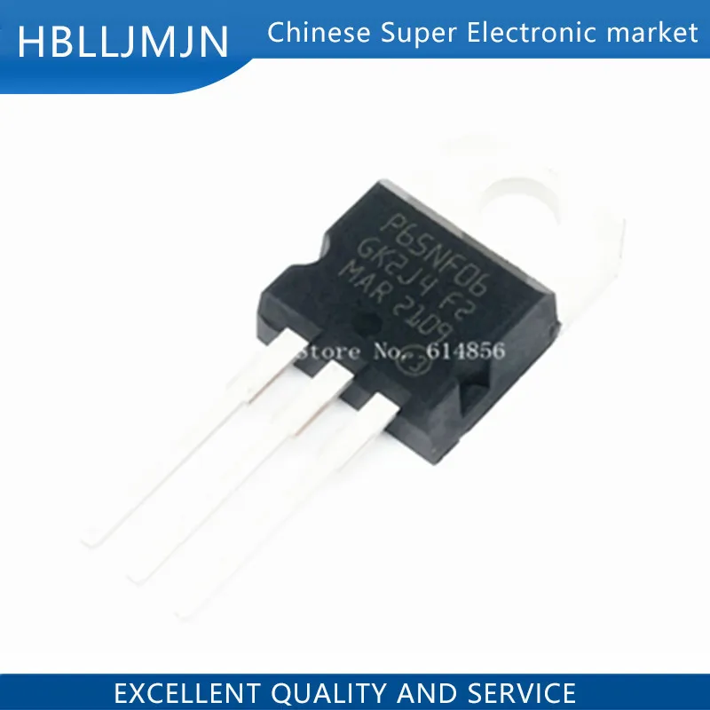 50PCS STP65NF06 TO 220 P65NF06 TO220 65NF06 new MOS FET transistor ...