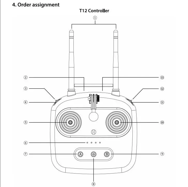 SKYDROID T10 2.4Ghz 10CH Remote Control With Mini FPV Camera For Drone ...