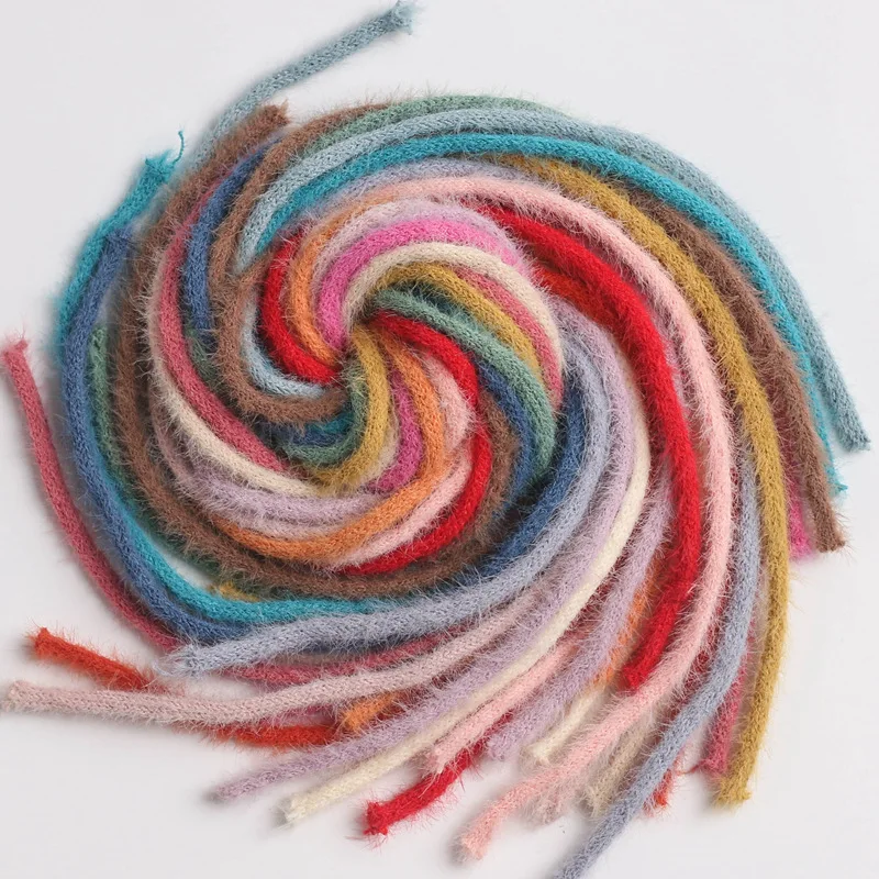10 yards 5mm Pure Color Polyester Wool Ribbon Handmade Diy Hairpin ...